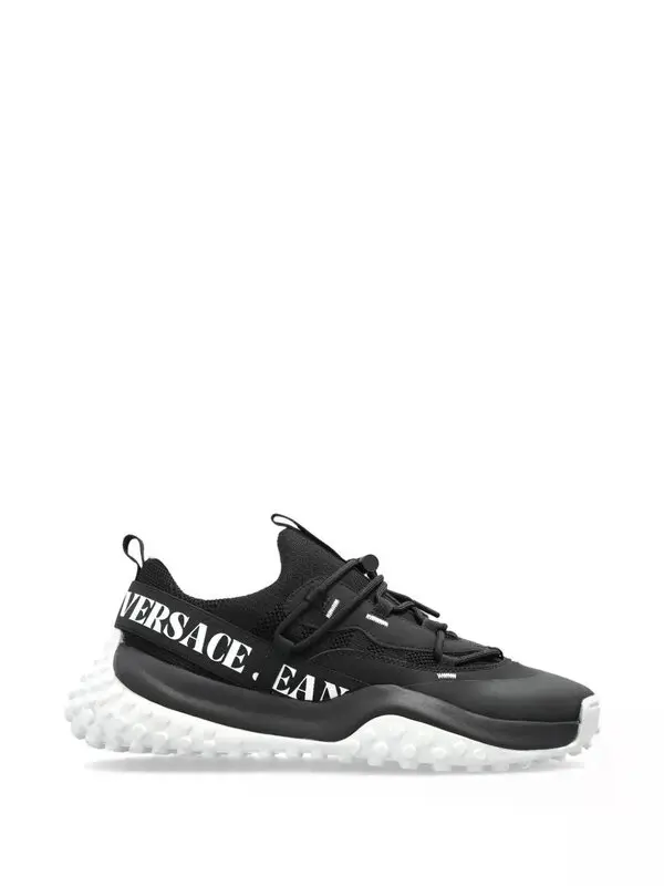 Versace Lettering Sneakers - Black