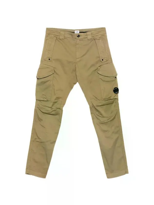 C.P. COMPANY Stretch Sateen Ergonomic Cargo Pants With Lens Detail - Neutrals