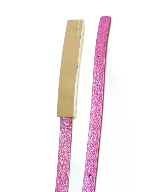 JIMMY CHOO Logo-engraved Buckle Belt