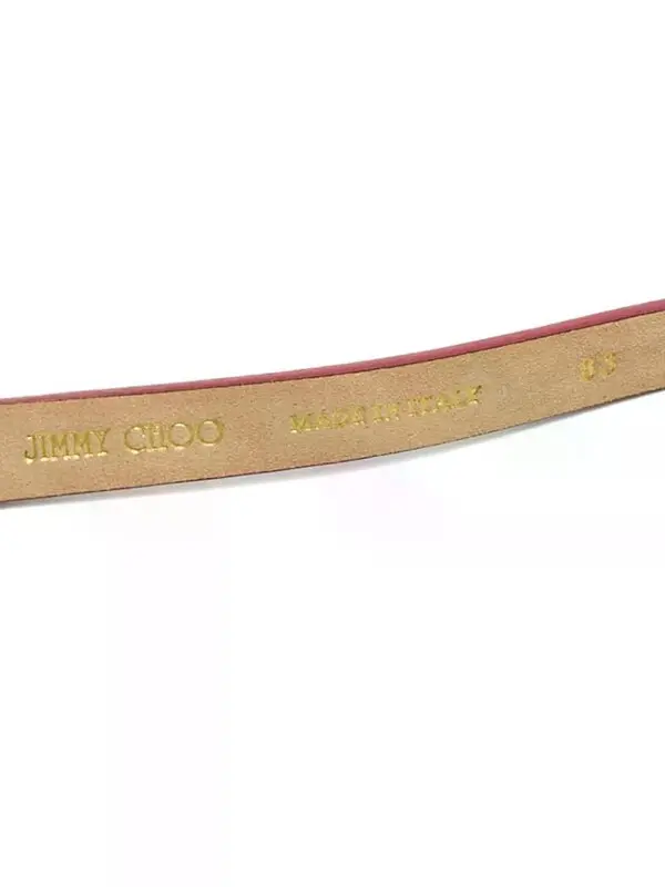 JIMMY CHOO Logo-engraved Buckle Belt