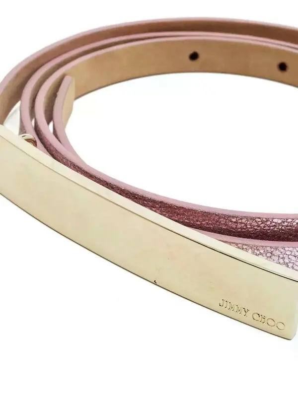 JIMMY CHOO Metallic-leather Belt