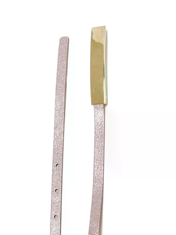 JIMMY CHOO Metallic-leather Belt