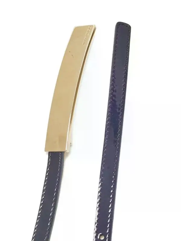 JIMMY CHOO Logo-detail Leather Belt - Purple