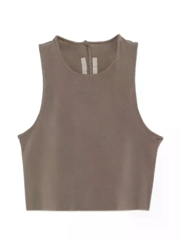 Rick Owens Cropped Tank Top - Grey