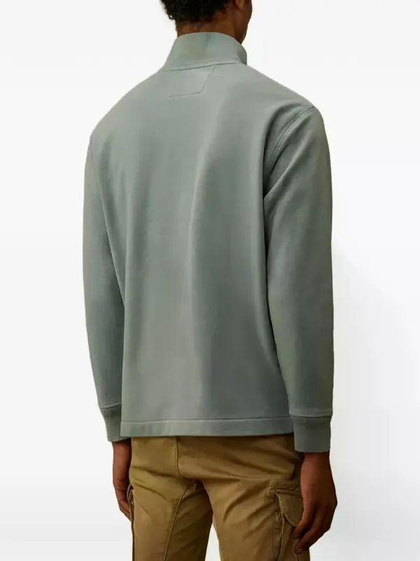 C.P. COMPANY Zip-fastening Chest-pocket Sweatshirt - Green