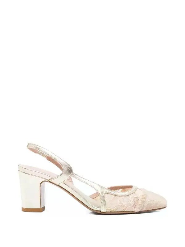 FESTA MILANO Lace Slingback Heeled Sandals