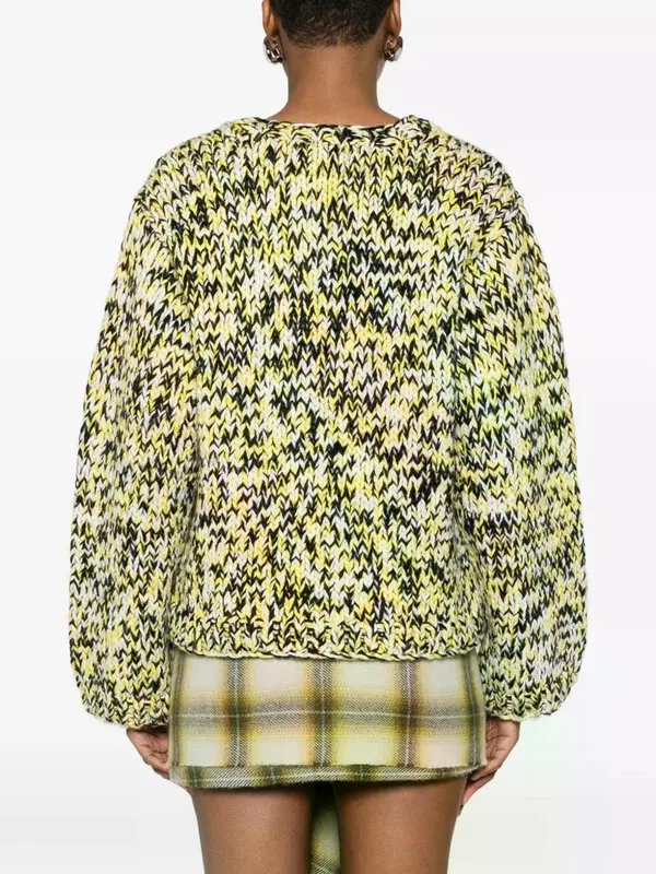 GANNI Banana Intarsia Knit Jumper - Yellow