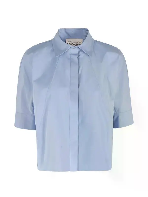 SEMICOUTURE Clara Button Shirt - Blue
