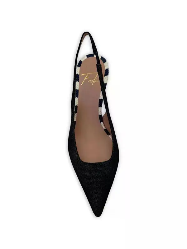 Roberto Festa Dalila Stripe Slingback Pumps - Blue