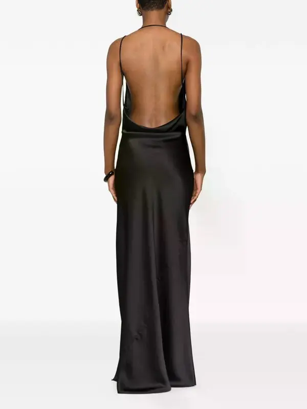 Andamane Vera Draped Cowl-neck Maxi Dress - Black