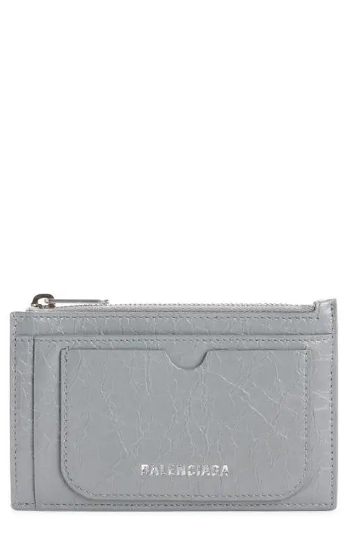 Balenciaga Superb Leather Card Case - 1108 Balenciaga Grey