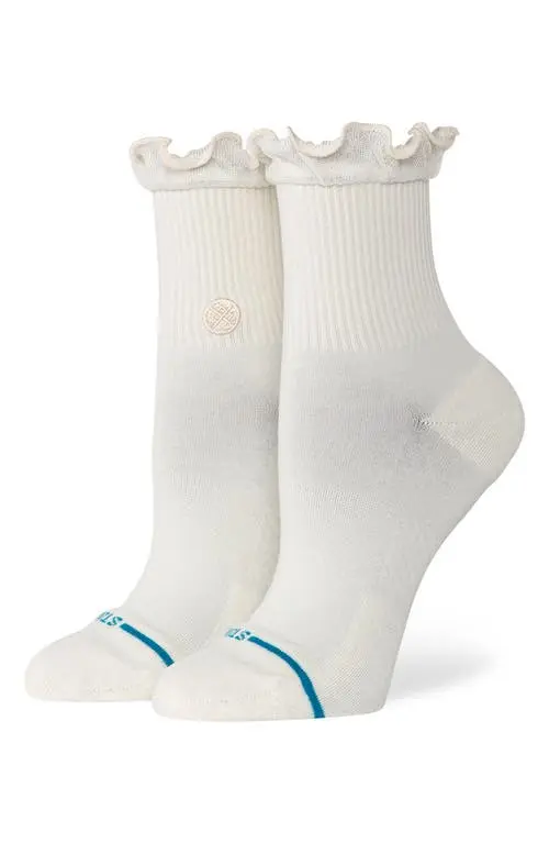 Stance Icon Ruffle Quarter Socks - Ivory
