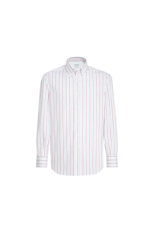 Brunello Cucinelli Striped Poplin Shirt