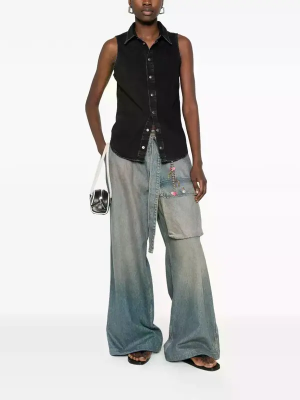 DIESEL® Sleeveless Denim Shirt - Black