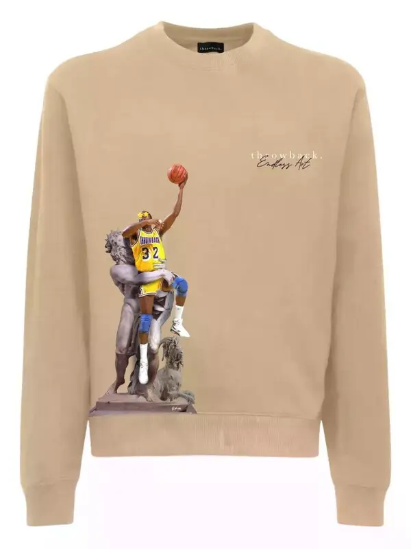 THROWBACK. Magic Johnson Graphic Sweatshirt - Neutrals