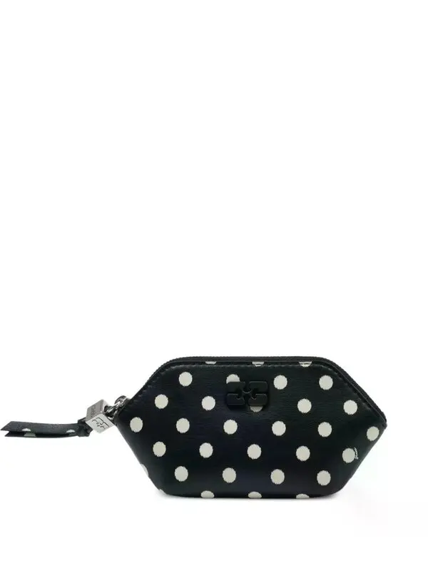 GANNI Polka-dot Purse - Black
