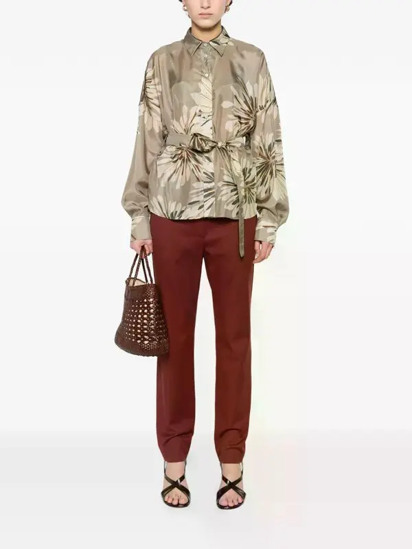 Brunello Cucinelli Twill Trousers - Red