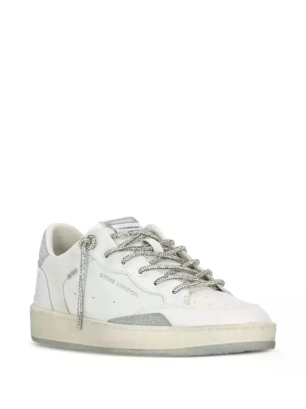 CRIME LONDON Chelsea Laces Leather Sneakers