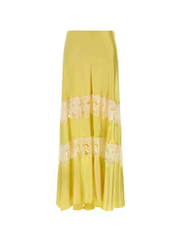 Alberta Ferretti Lace Insert Skirt