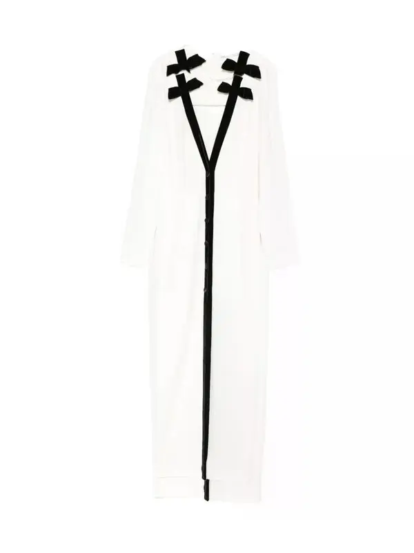 Alessandra Rich Bow-detail Maxi Dress - White