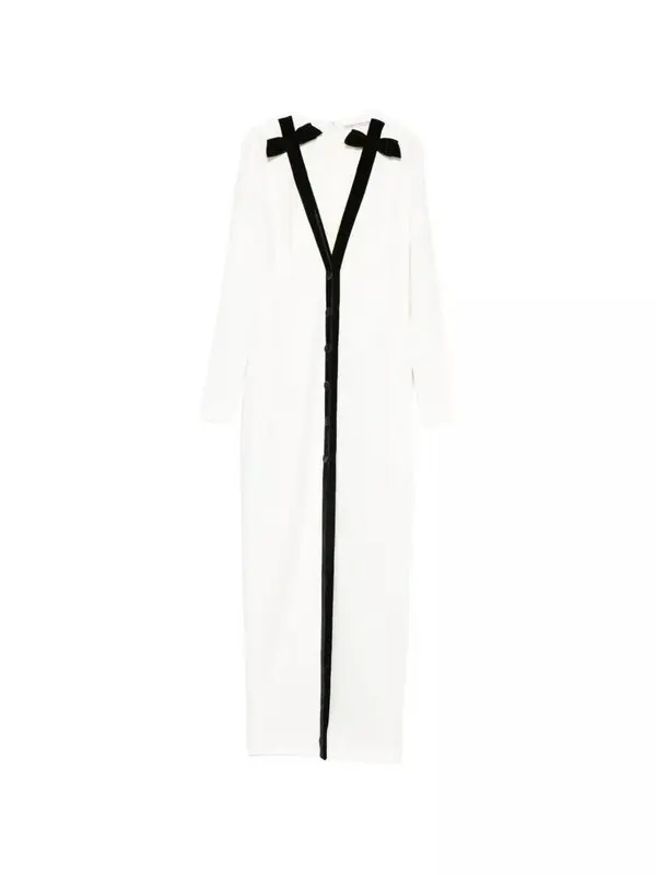 Alessandra Rich Bow-detail Maxi Dress - White