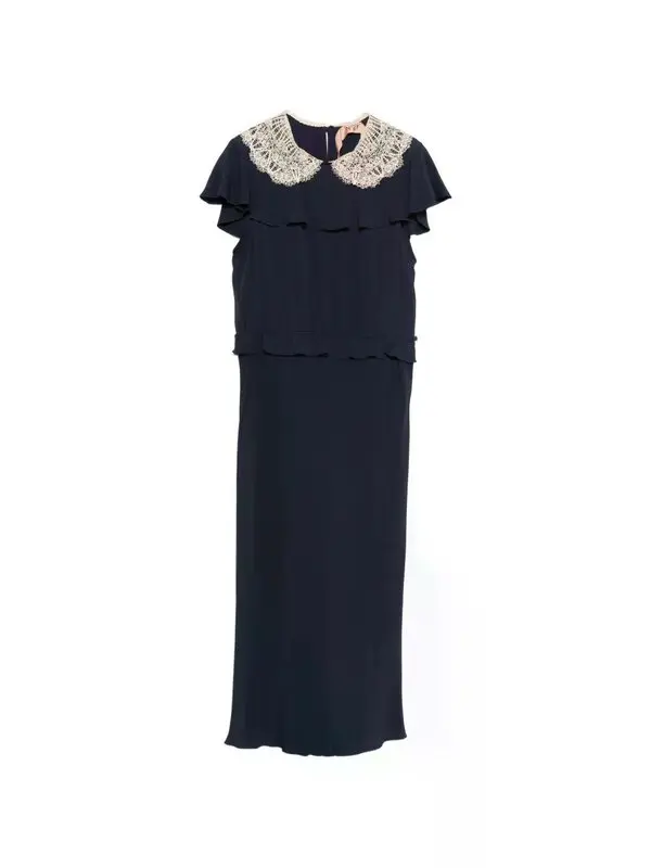N°21 Lace-collar Midi Dress