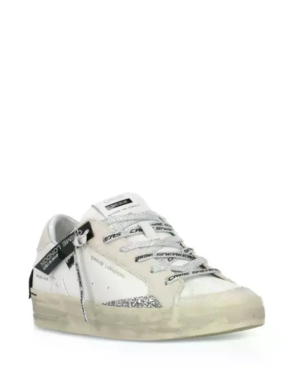 CRIME LONDON Sk8 Deluxe Glitter Sneakers