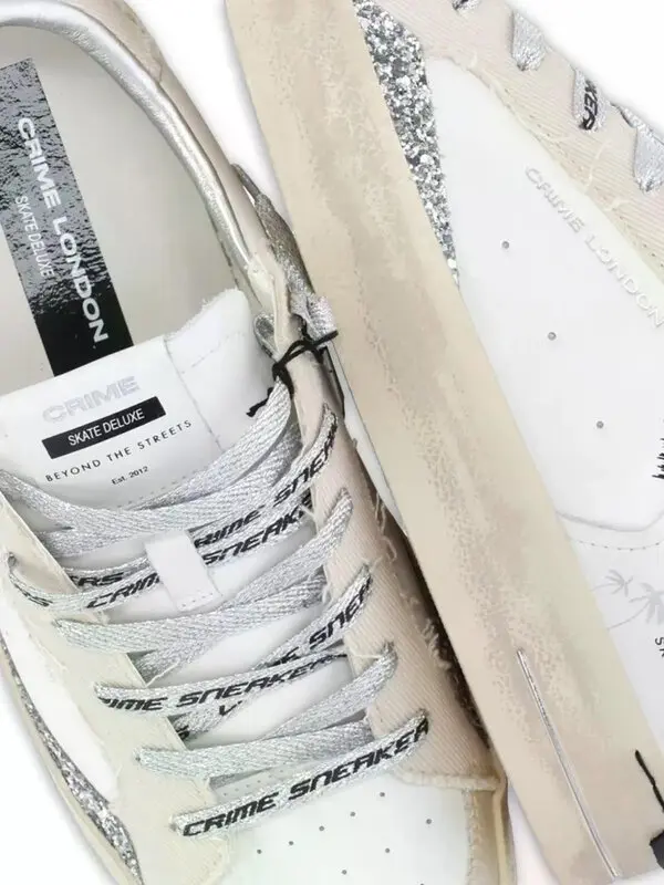 CRIME LONDON Sk8 Deluxe Glitter Sneakers