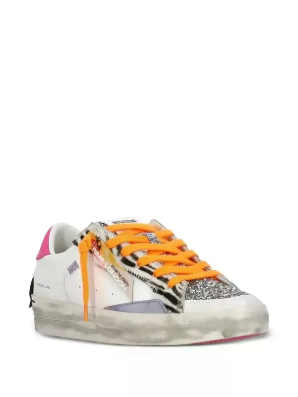 CRIME LONDON Sk8 Deluxe Animal-pattern Sneakers - White