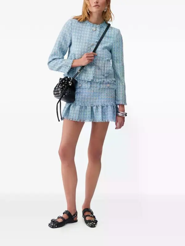 Liu Jo Bouclé Jacket With Fringed Trim