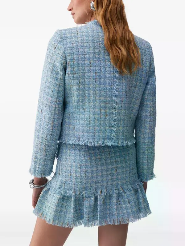 Liu Jo Bouclé Jacket With Fringed Trim