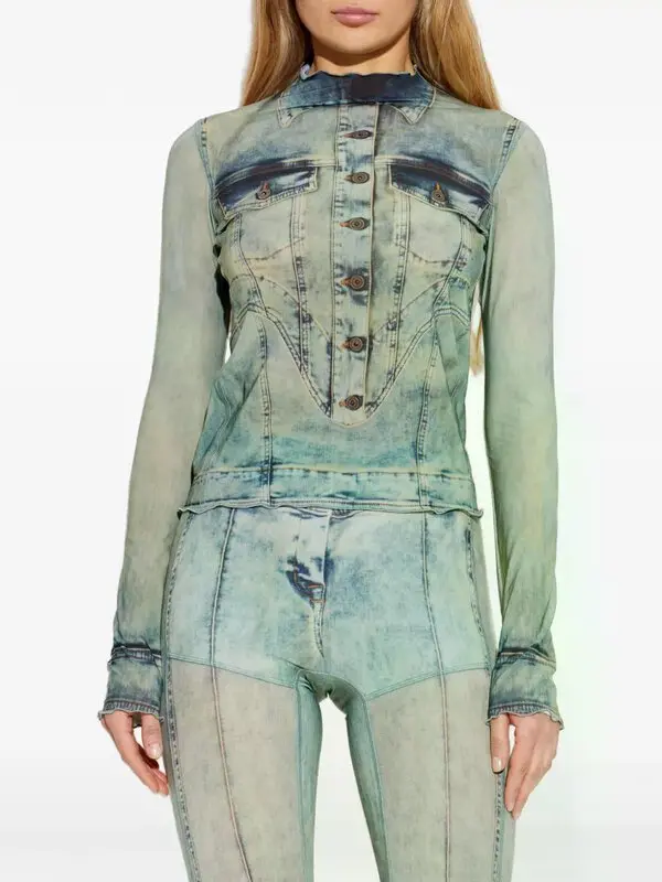 KNWLS Halcyon Buttoned Denim Top