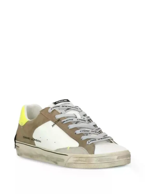 CRIME LONDON Deconstructed Sneakers - White