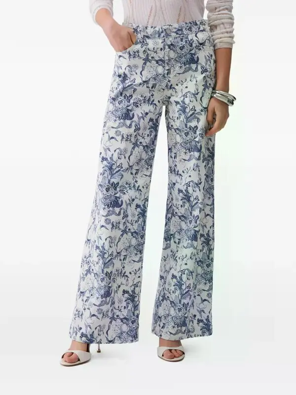Liu Jo Printed Flared Jeans