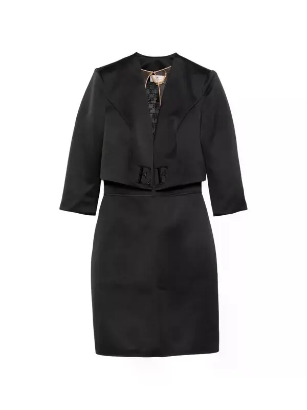 Elisabetta Franchi Appliqué Dress - Black