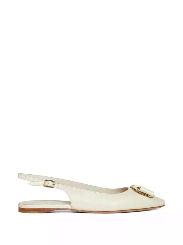 FERRAGAMO Logo-plaque Leather Pumps