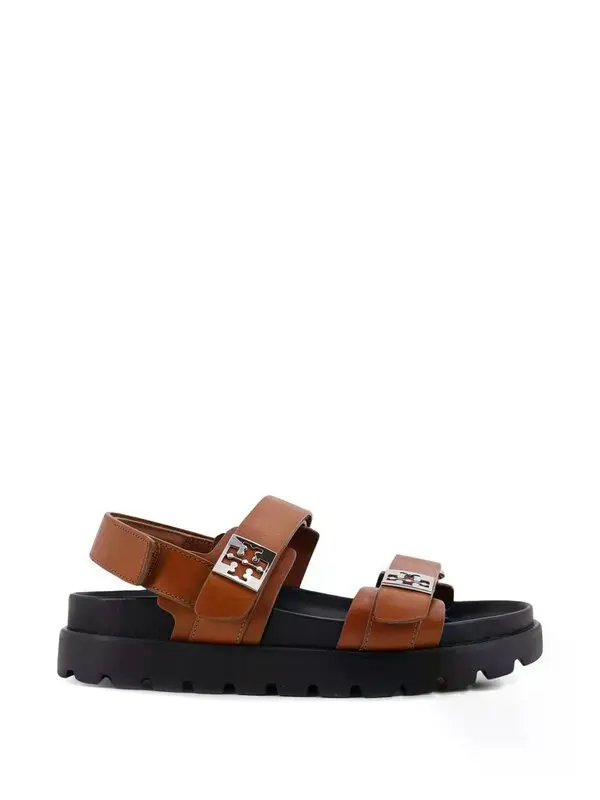 Tory Burch Logo Calf Leather Sandals