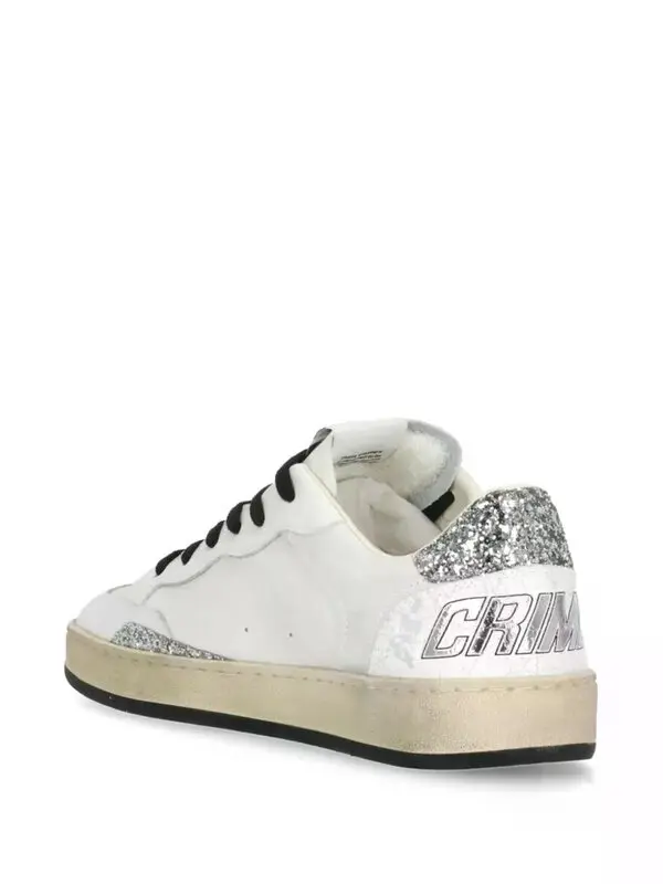 CRIME LONDON Chelsea Debossed-logo Glitter Sneakers