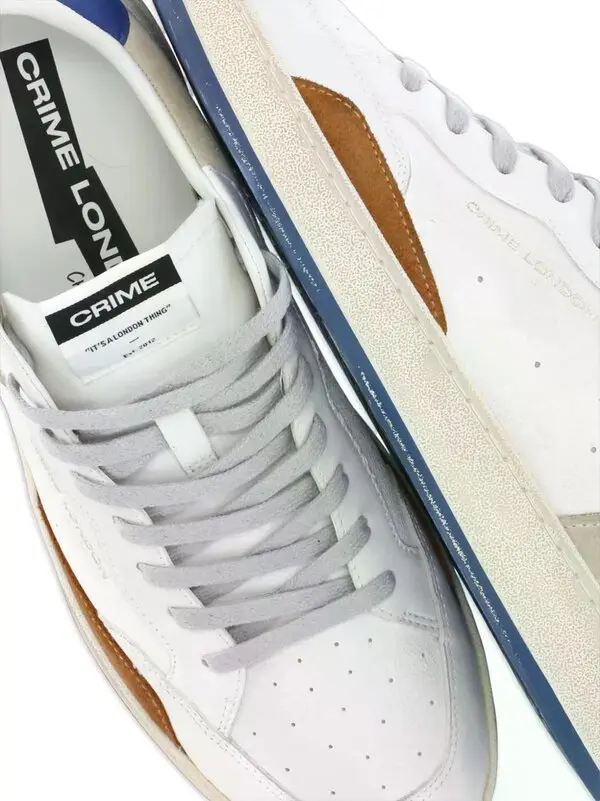 CRIME LONDON Chelsea Lettering Sneakers - White