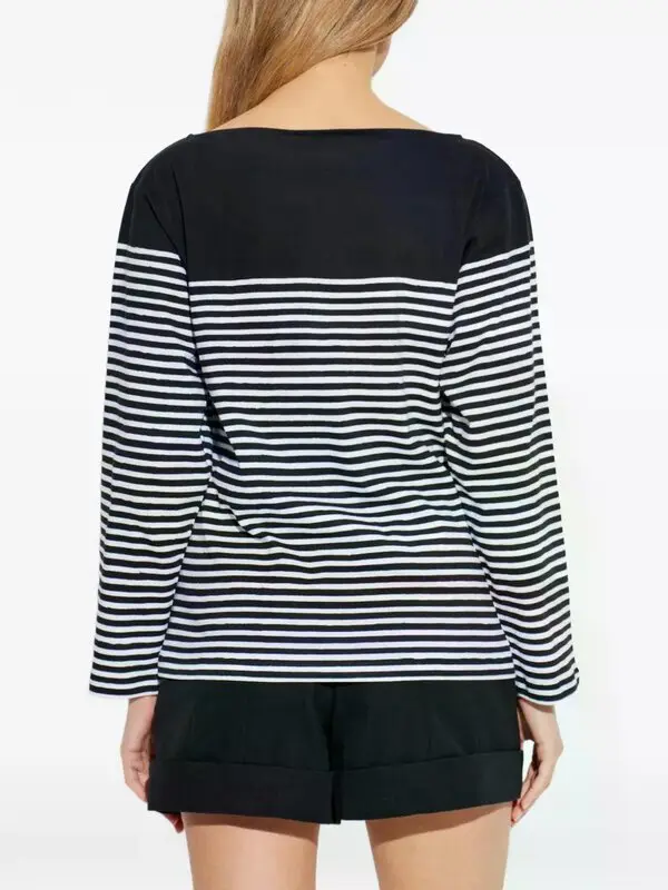 Balmain Striped Long-sleeved Top