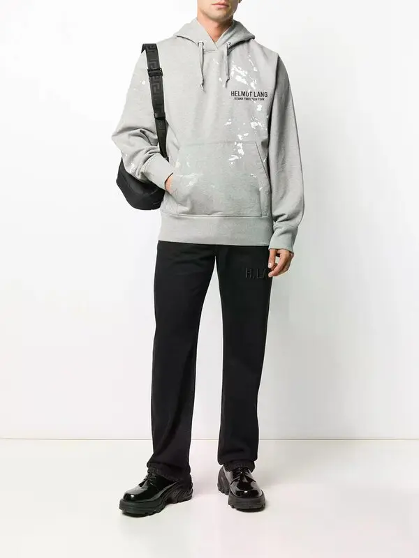 Helmut Lang Logo Drawstring Hoodie
