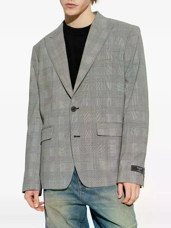 Balmain Check Two-button Blazer