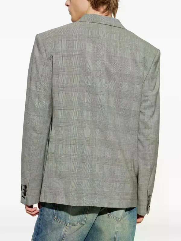 Balmain Check Two-button Blazer