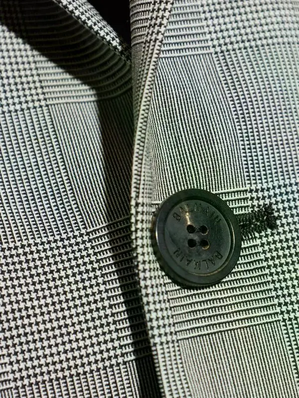 Balmain Check Two-button Blazer