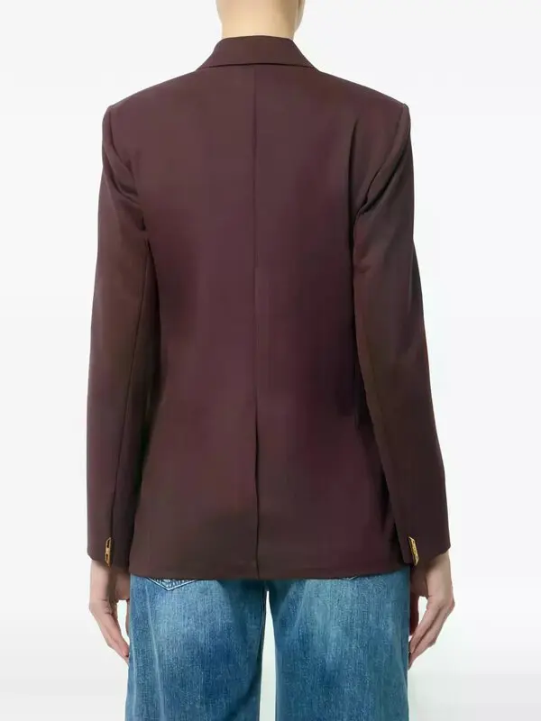 Elisabetta Franchi Peaked-lapel Double-breasted Blazer - Brown