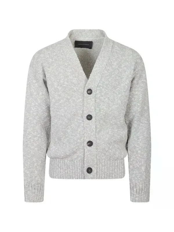 Tagliatore V-neck Cardigan - Grey