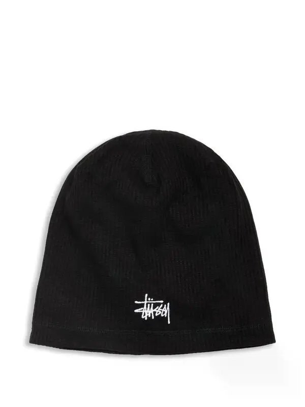 StÜssy Waffle Skullcap Beanie Hat - Black
