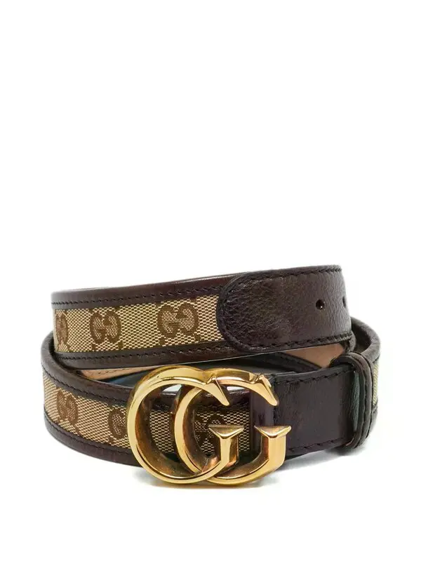 Gucci Gg Canvas Belt - Brown