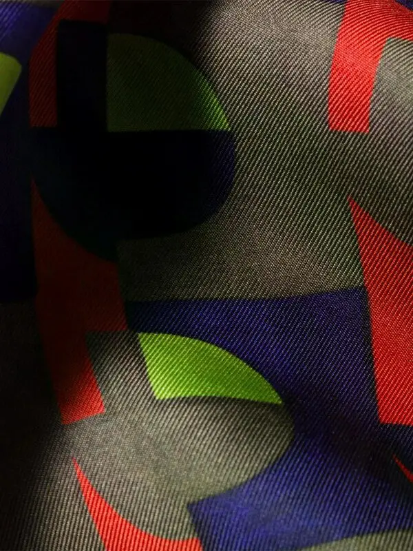 Miu Miu Printed Silk Scarf - Green