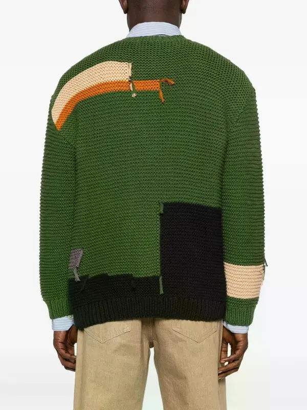 You Must Create Patch-detail Sweater - Green